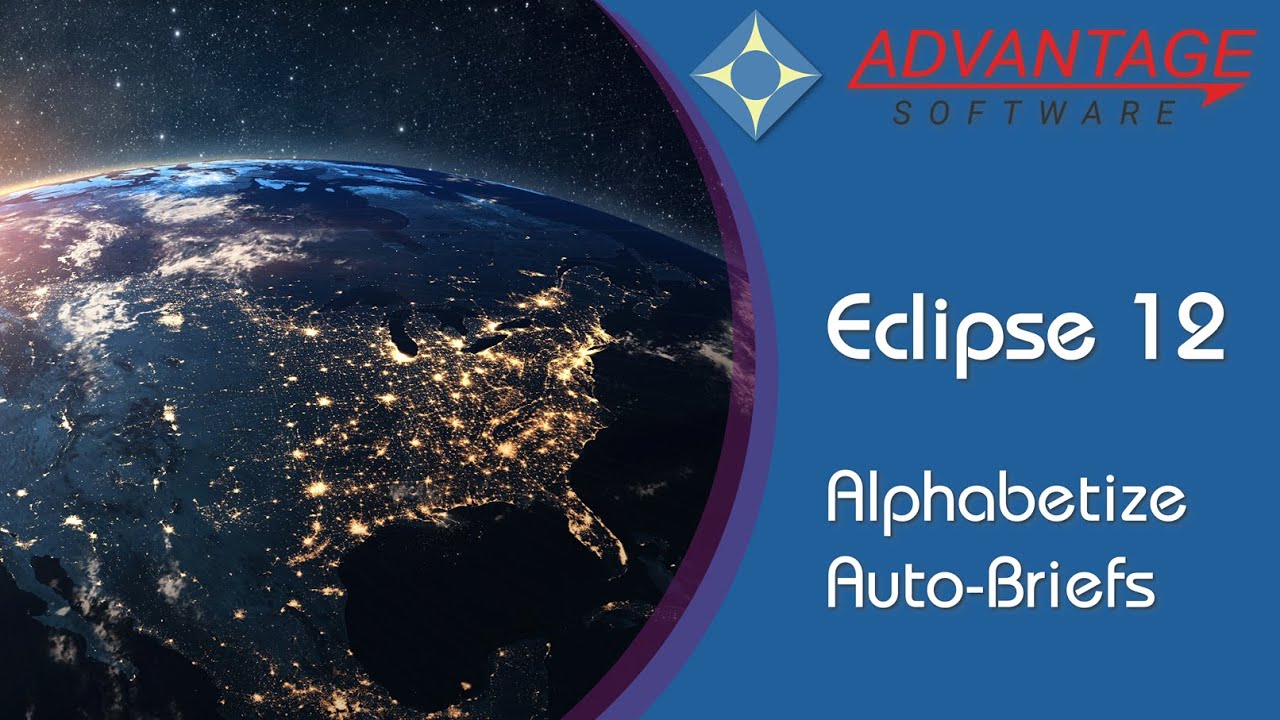 Eclipse 12 - Alphabetize Auto-Briefs