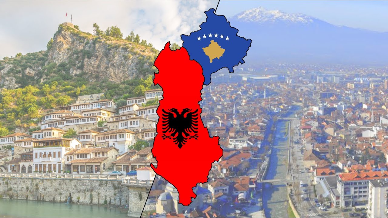 Albania & Kosovo - Flag Map Speedpaint