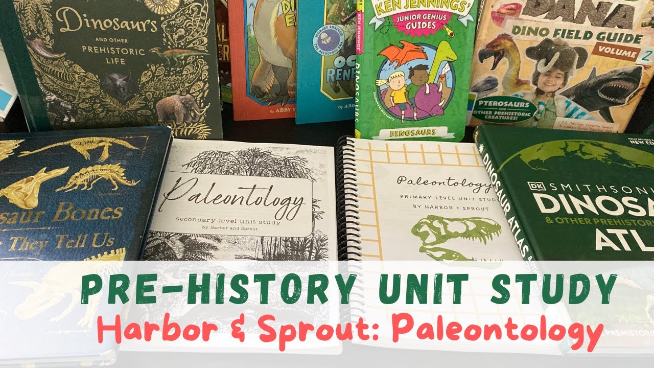 Homeschool Pre-history Unit Study using Harbor & Sprout  Paleontology Flip Through