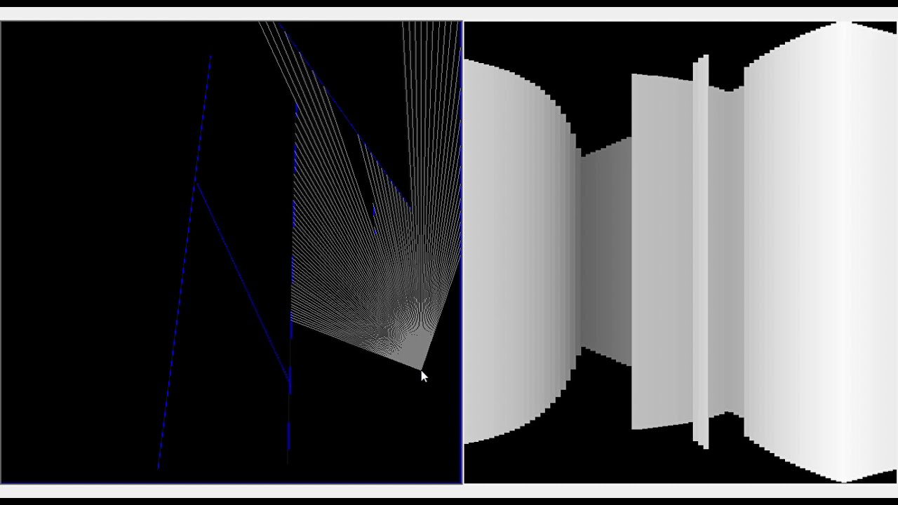 2D Ray Rendering & Casting With Python tkinter