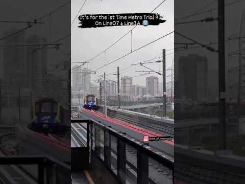 It's for the 1st Time Metro Trial Run On 🚇Line2A-Dahisar-DN Nagar 🚇line7-Andheri East-Dahisar East