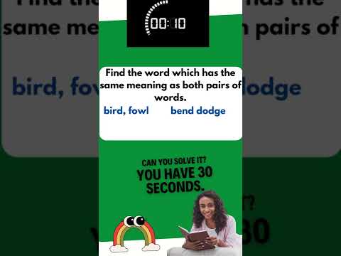 Verbal Reasoning Meaning of words