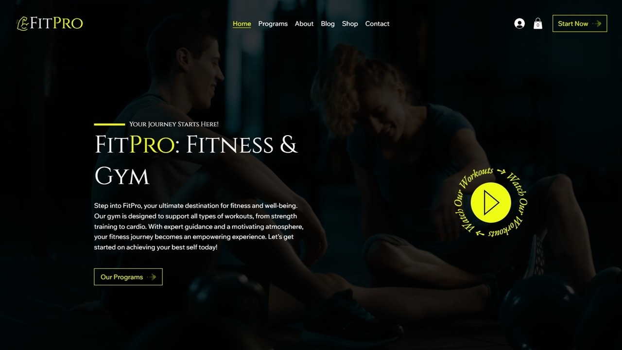 Best Wix Fitness and Gym Website Template