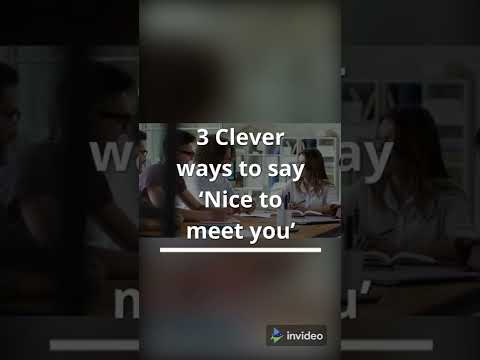 3 Clever ways to say ‘Nice to meet you’#shorts #synonyms #vocabulary #word power