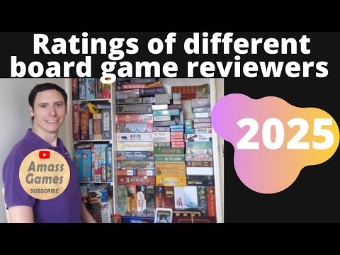Comparison rating of different board game reviewer influencers designers Radho Dice Tower AmassGames
