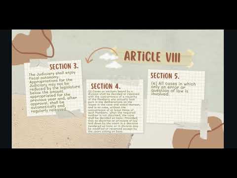 Article VIII of the 1987 Constitution of the Philippines
