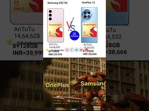 Samung S23 VS OnePlus 12R Specs...... #shorts