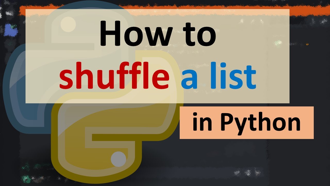 How to shuffle a list in Python
