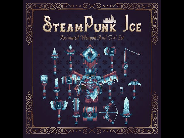 Steampunk Ice Animated Weapon Set Minecraft Texture Pack