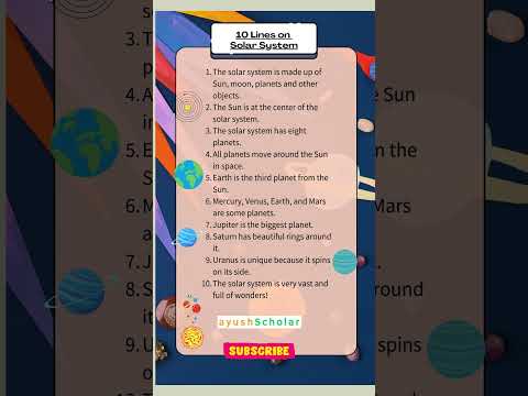 Solar System Essay in 10 Lines | Essay on Solar System
