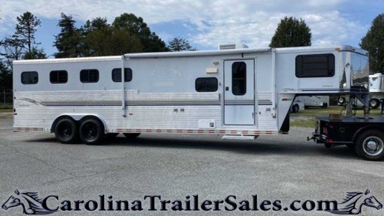 SOLD 💥 2002 Sundowner 4 Horse 1 OWNER! 8' LQ, Dinette, Mangers, Model: 8408 Trail Blazer III 🐎🐎🐎🐎
