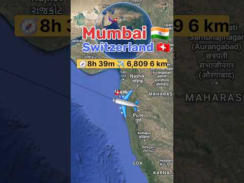 Mumbai to Switzerland flight Route || India ???????? to Switzerland ???????? || Swiss ✈️ #travel #flight #jarny
