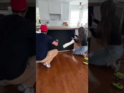 DIY Kitchen island on casters