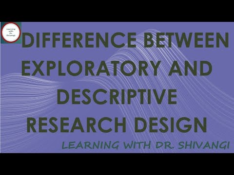 Difference between Exploratory and Descriptive Research Design