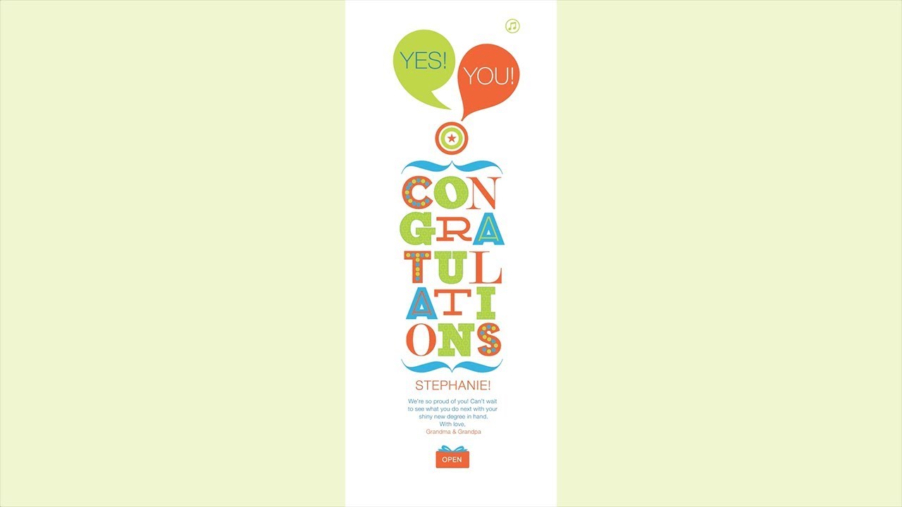 Congratulations (InComm Animated eGift Card Prototype)
