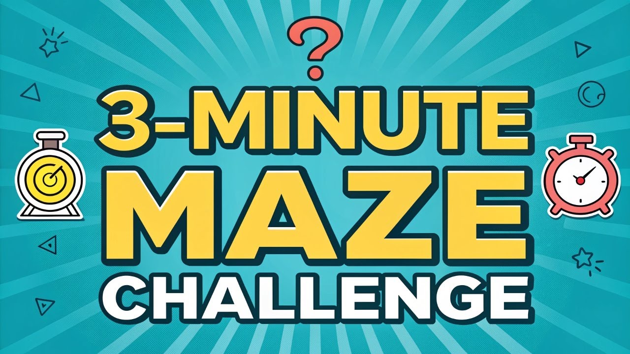 3 Minute Maze Challenge Easy to Hard Printable Mazes