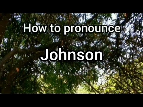How to Pronounce Johnson