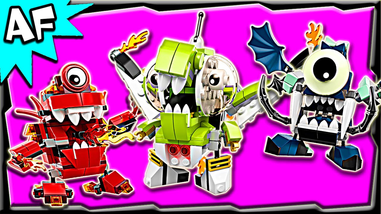 Lego Mixels MAX Series 4: Orbitons, Infernites, Glowkies Stop Motion Build Review