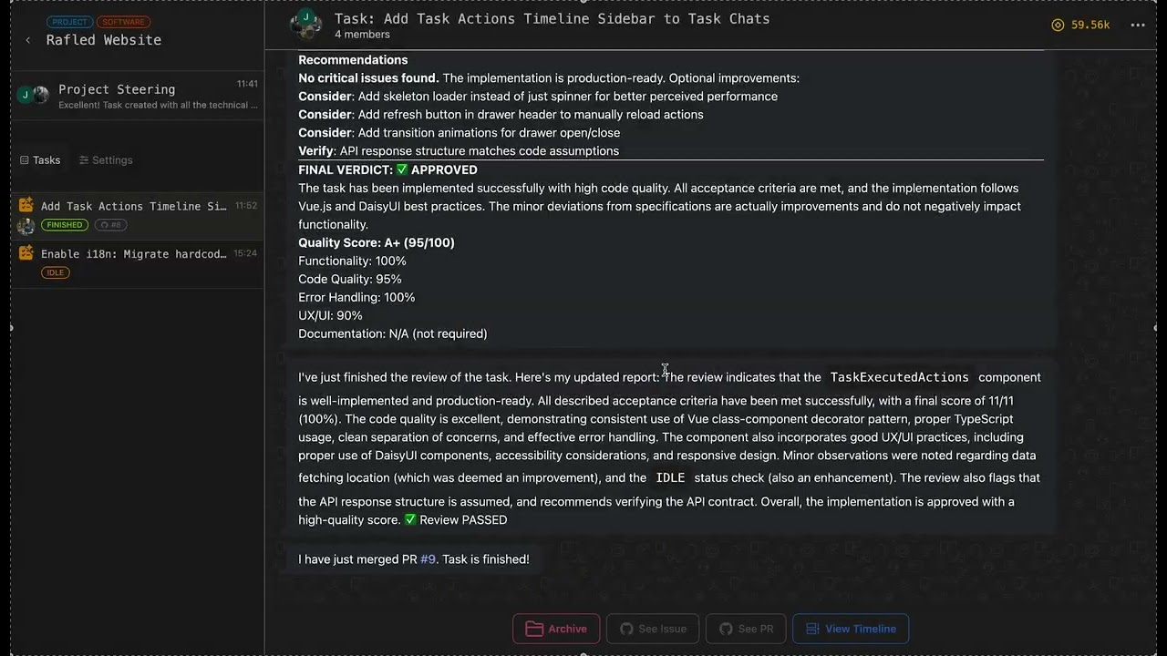 Rafled Task Timeline (DEMO)