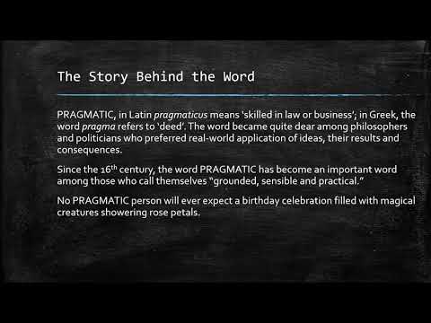 Word of the Day: PRAGMATIC