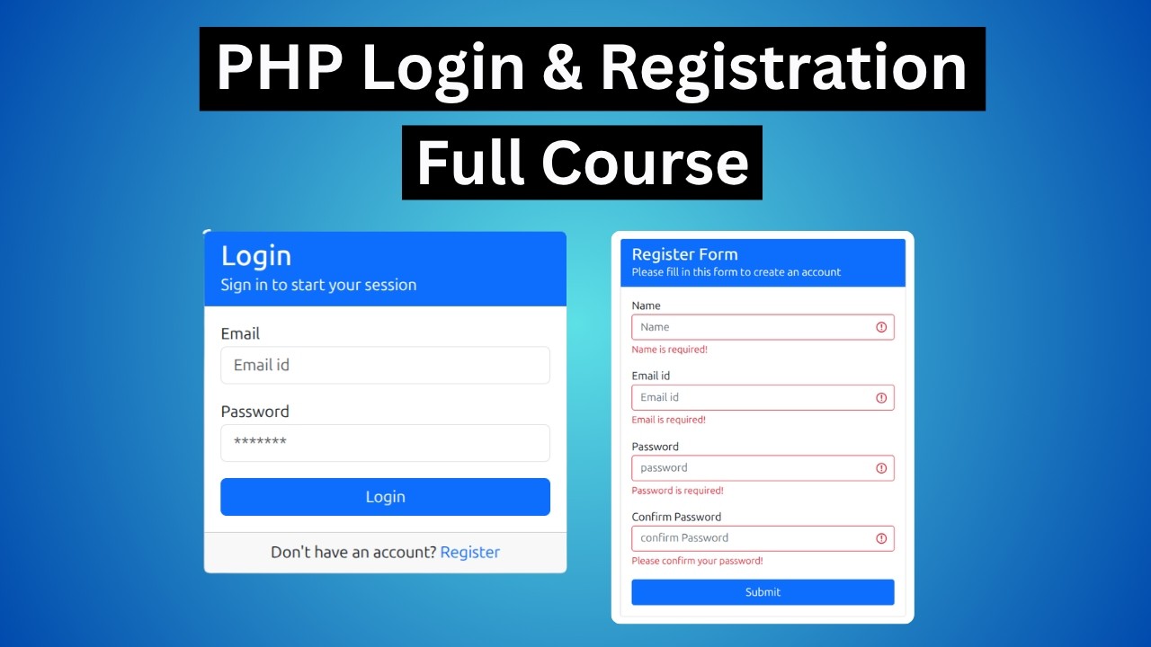 Complete PHP Login & Registration System Tutorial (Step-by-Step for Beginners)