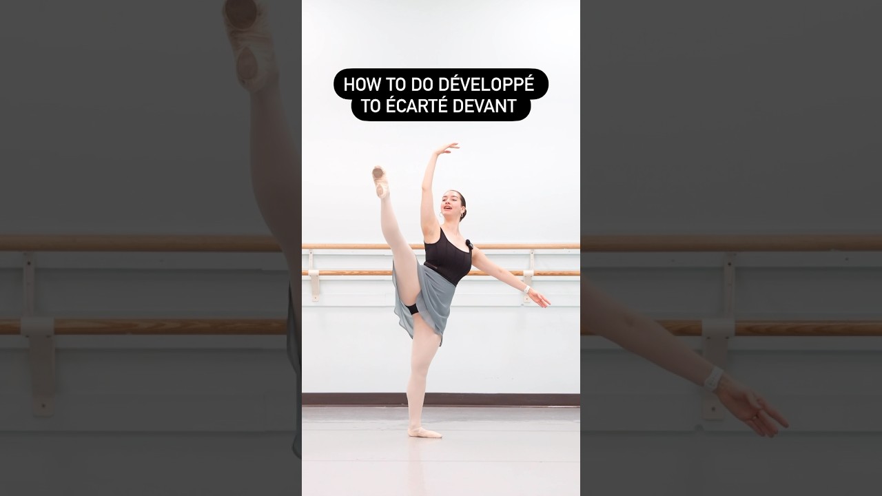 Here’s how to développé to écarté devant. #ballet #balletteacher #tips