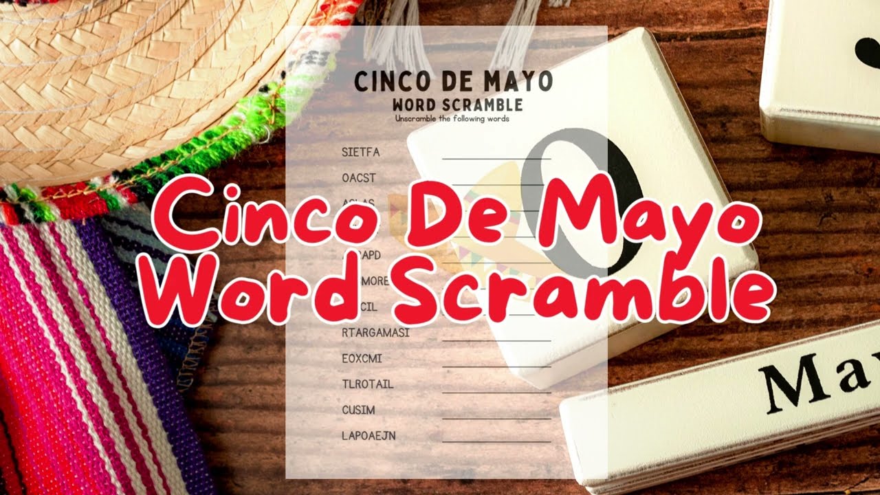 Cinco de Mayo Word Scramble Game for Kids | Fun Learning Activity!