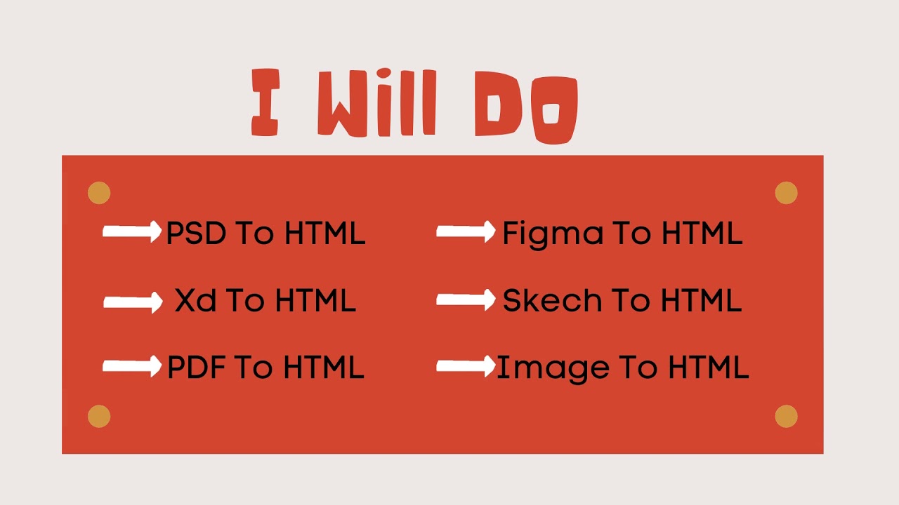 I will convert psd to html xd to html, sketch to html,  responsive with bootstrap