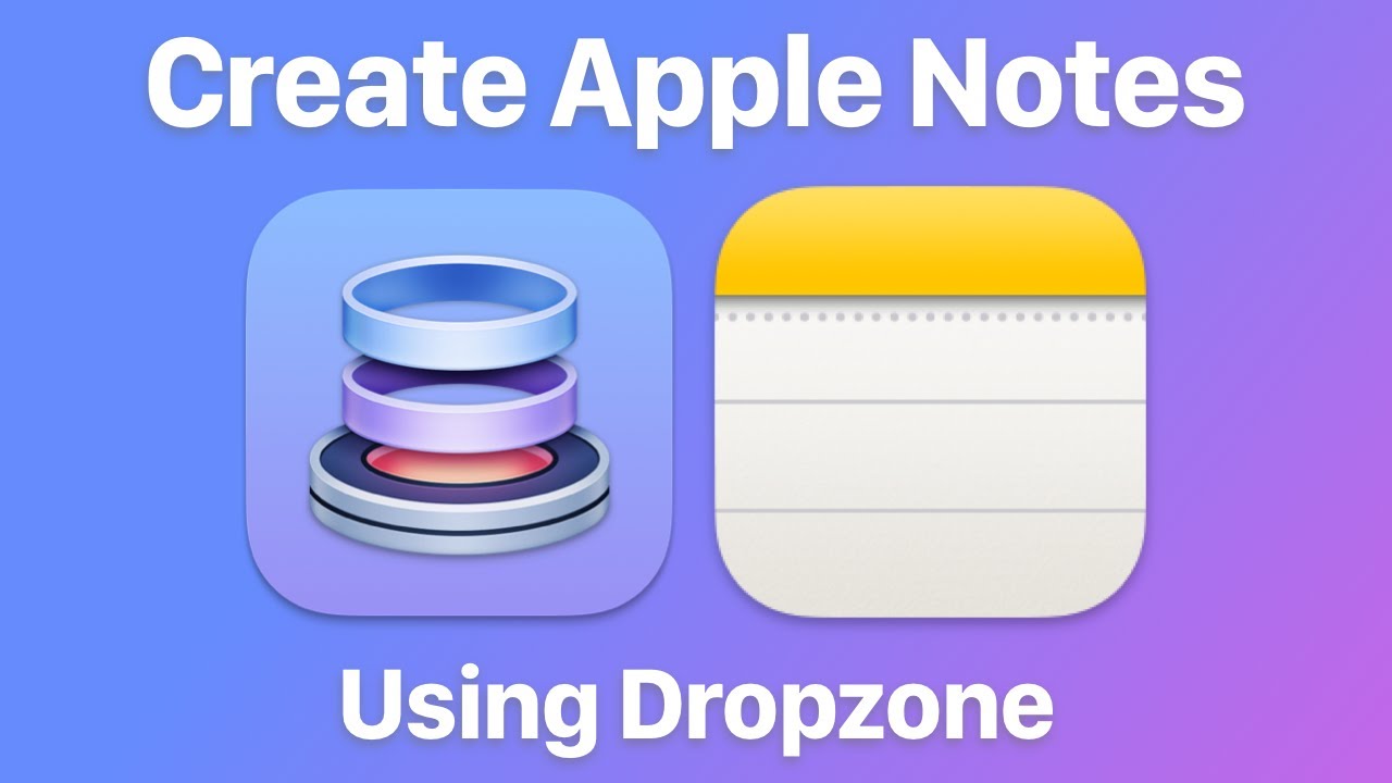 Dropzone 4 Create Apple Note Action Demo