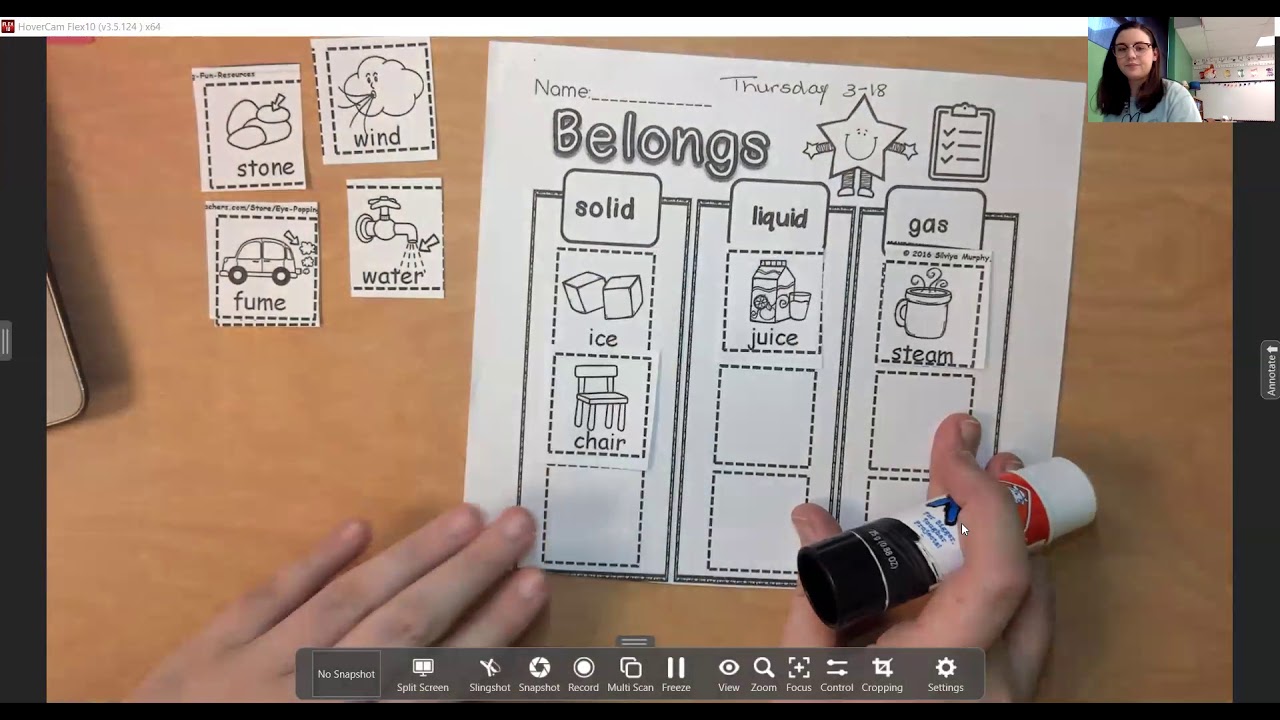 Solid, liquid, gas worksheet