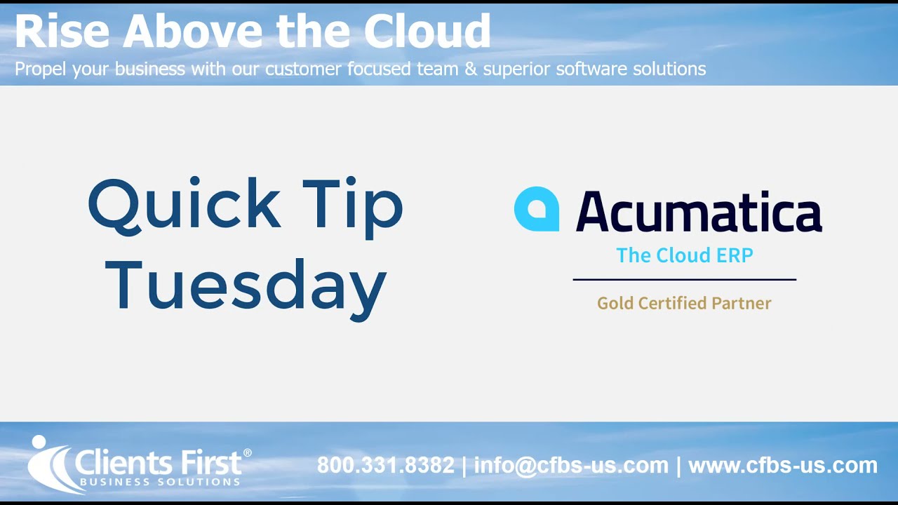 Acumatica Cloud ERP Tip 56: Purchase Orders - Requests and Requisitions
