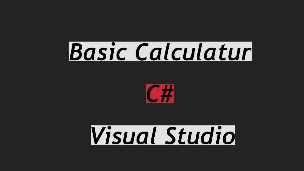 How to Code a Simple Calculator with C# in Visual Studio! Beginner Programming Tutorial