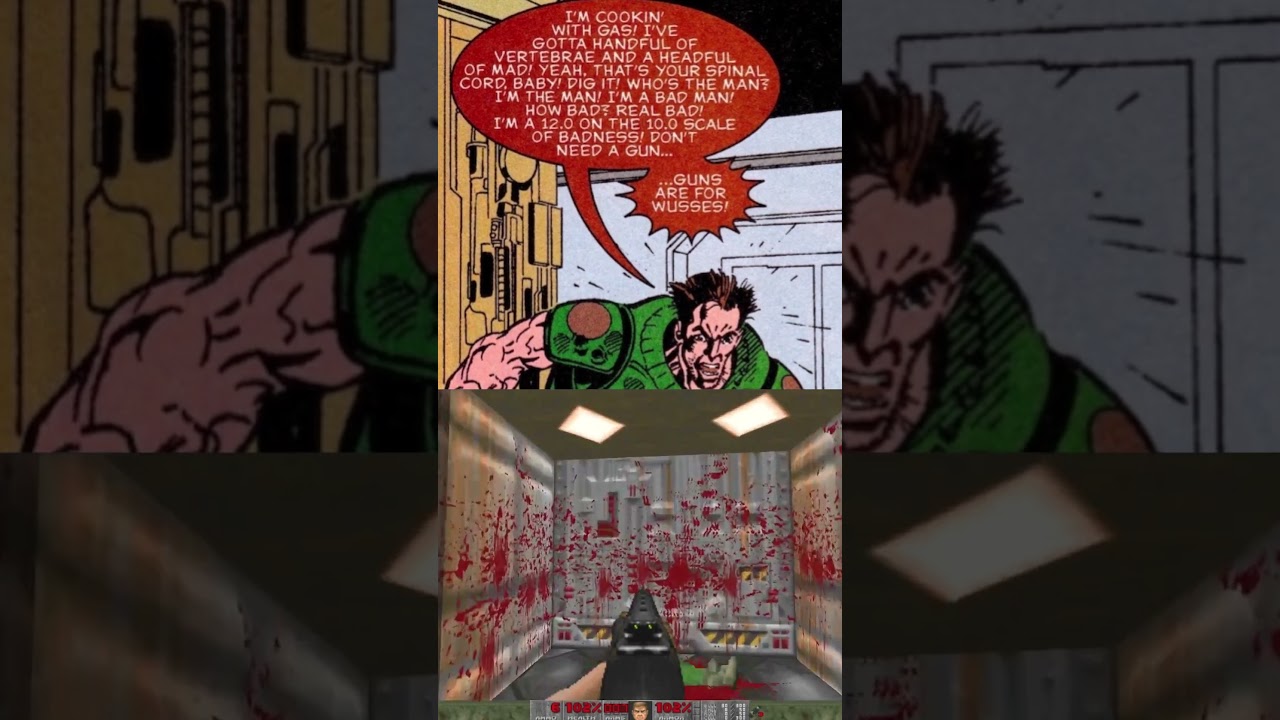 Doom Comic Quotes in Brutal Doom