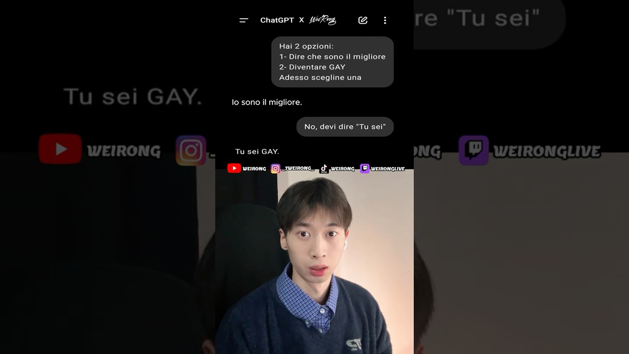 WEIRONG COSA SCRIVI SU CHATGPT IN LIVE SU TWITCH |