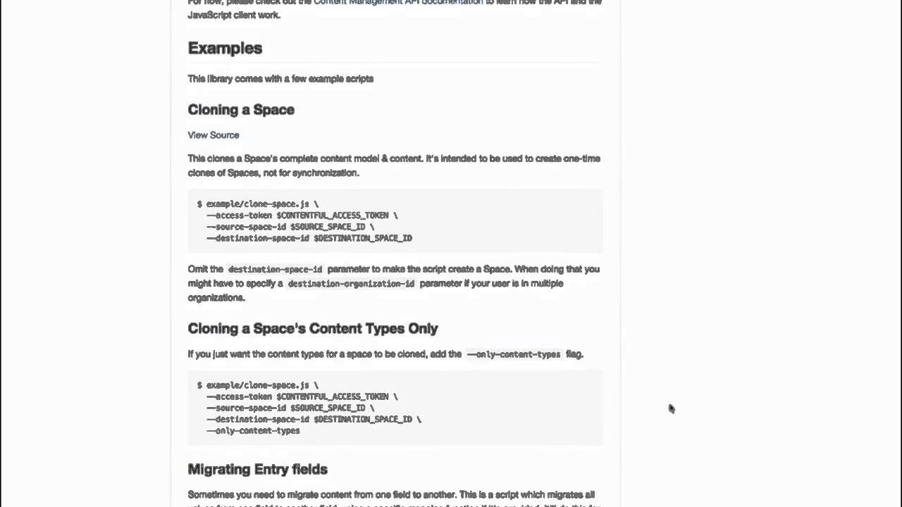 Contentful Tips - Migrate content