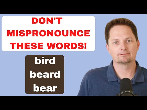 HOW TO SOUND MORE NATURAL IN AMERICAN ENGLISH/ How to pronounce bird, beard, and bear