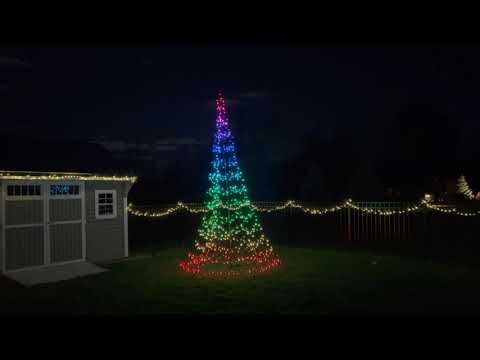 Twinkly Light Tree 13ft Unboxing, Setup and Demo