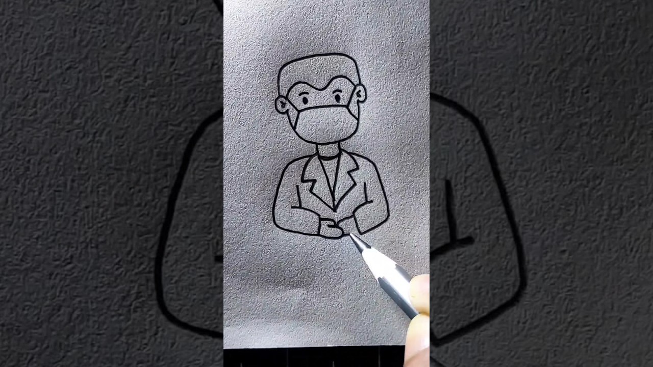easy doctor drawing 💪💪🔥🔥 #art #drawing #shorts