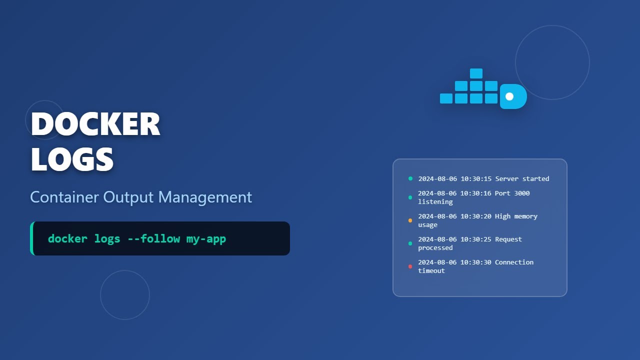 🐳 Docker Logs Explained: Master Container Output & Debugging!