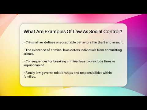What Are Examples Of Law As Social Control? - The Sociology Workshop