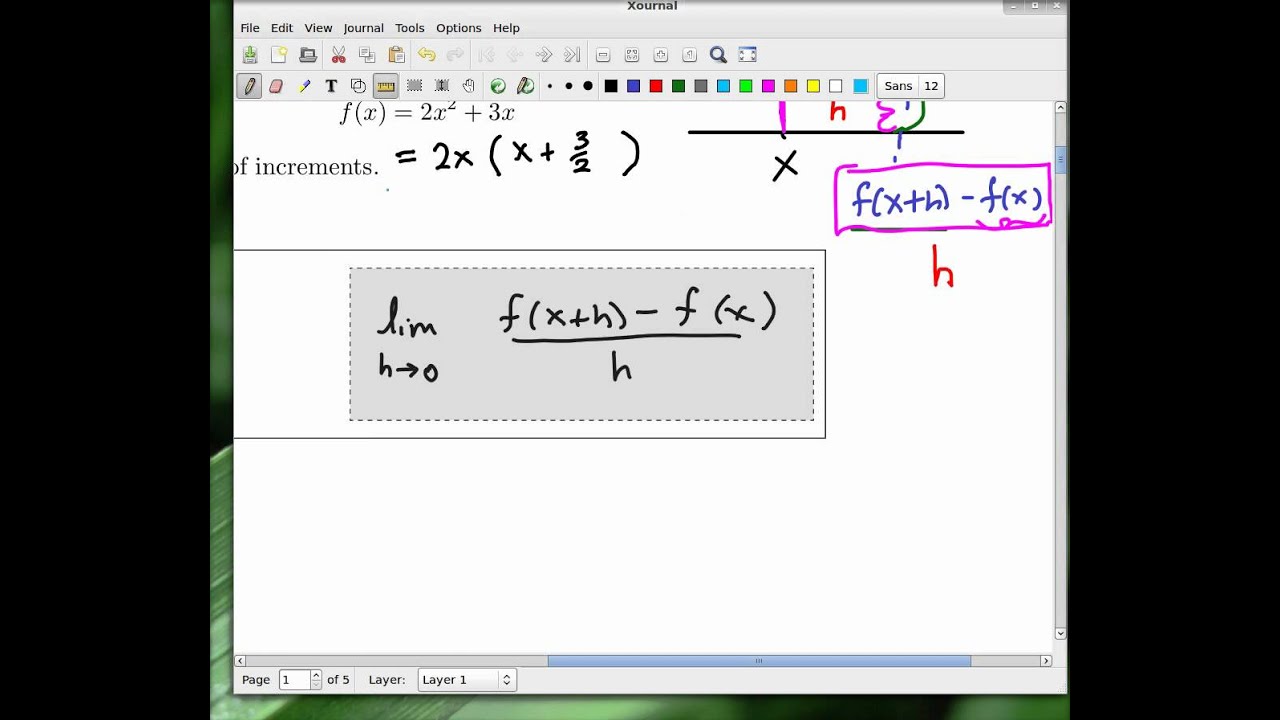 Derivatives via Method of Increments
