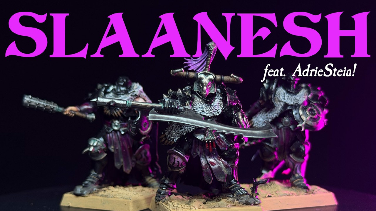 Kitbashing Slaanesh chaos warriors! A collaboration with @AdrieSteia