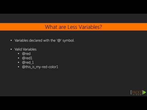 Learn Rapid LESS Tutorial Variable Syntax | packtpub com - Mind Luster