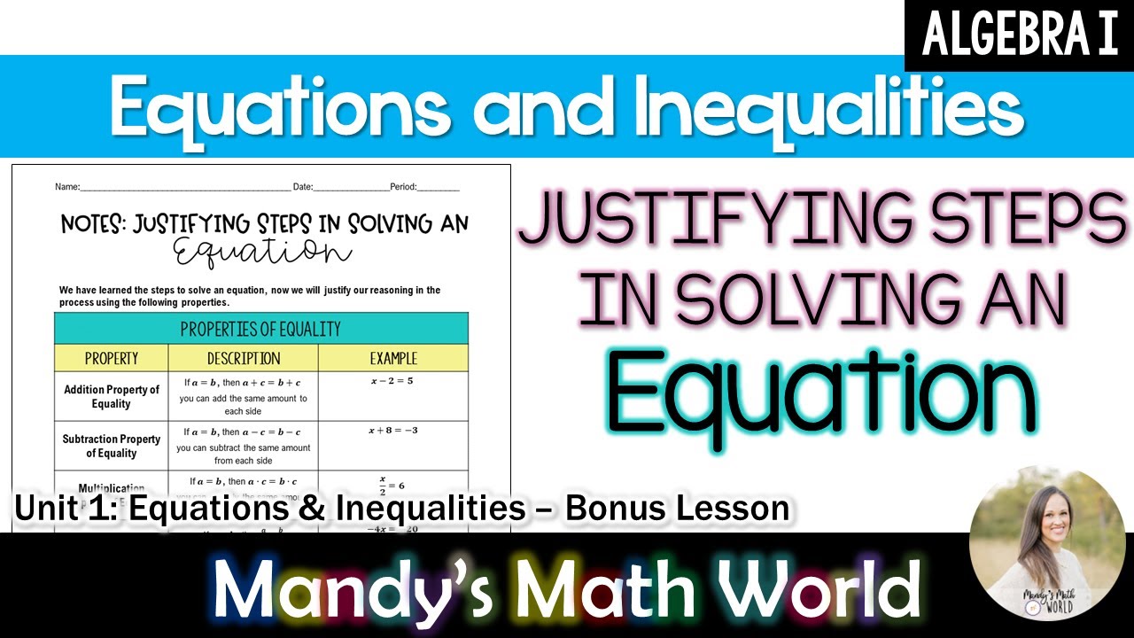 Justify Steps in Solving an Equation