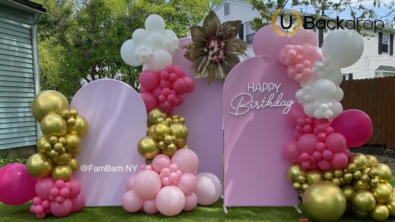Pink Chiara Arch Backdrop Set for Event Decoration | Ubackdrop