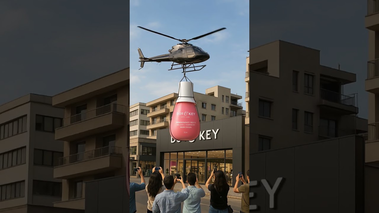 Imagine Dot & Key opening a store and pulling up like: ‘Y’all ready to GLOW? 🧴⬇️🚁 #shorts