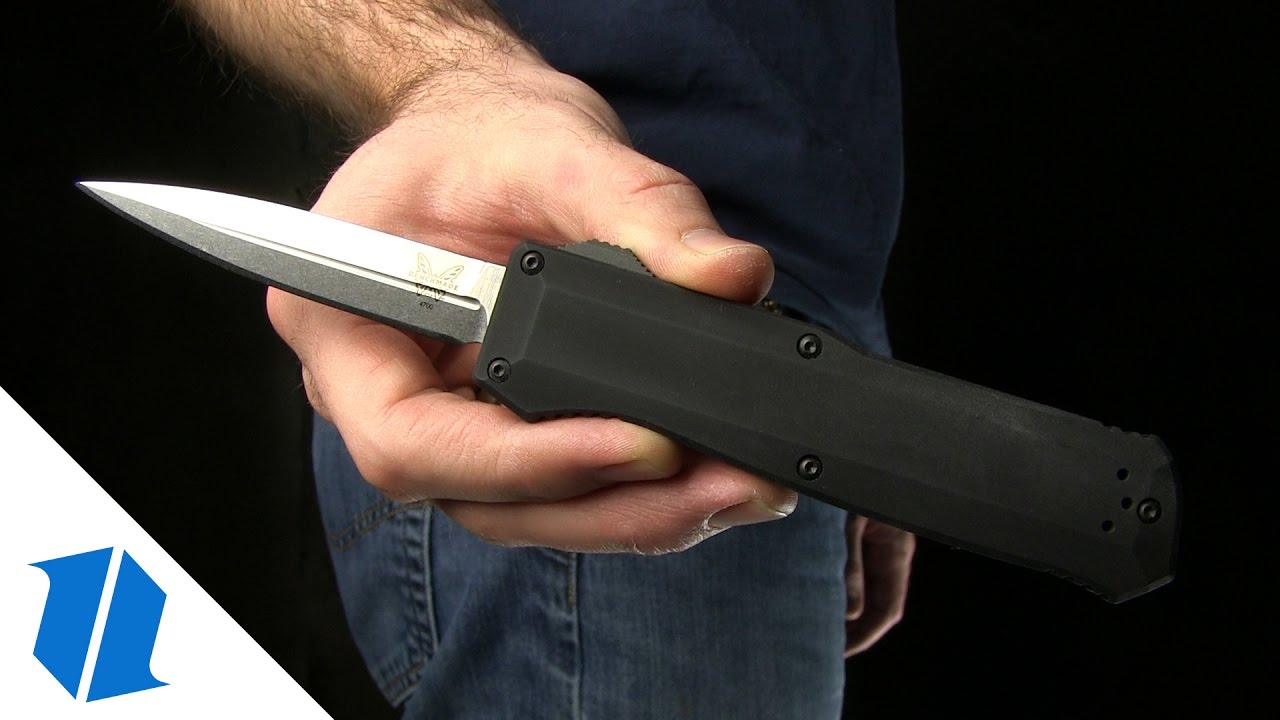 Benchmade 4700 Precipice D/A OTF Automatic Knife (3.4" Satin) - Blade HQ