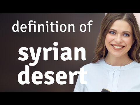 Syrian desert • what is SYRIAN DESERT definition