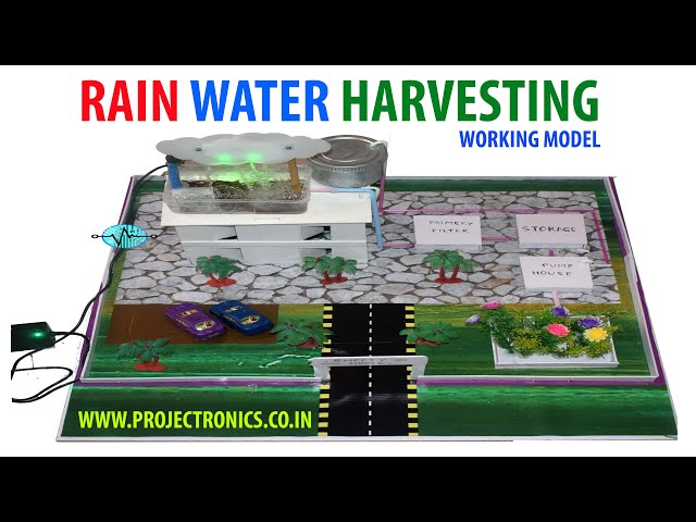 Science Fair & Exhibition Models - Rain Water Harvesting (Working Model ...