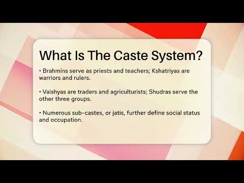 What Is The Caste System? - The Sociology Workshop
